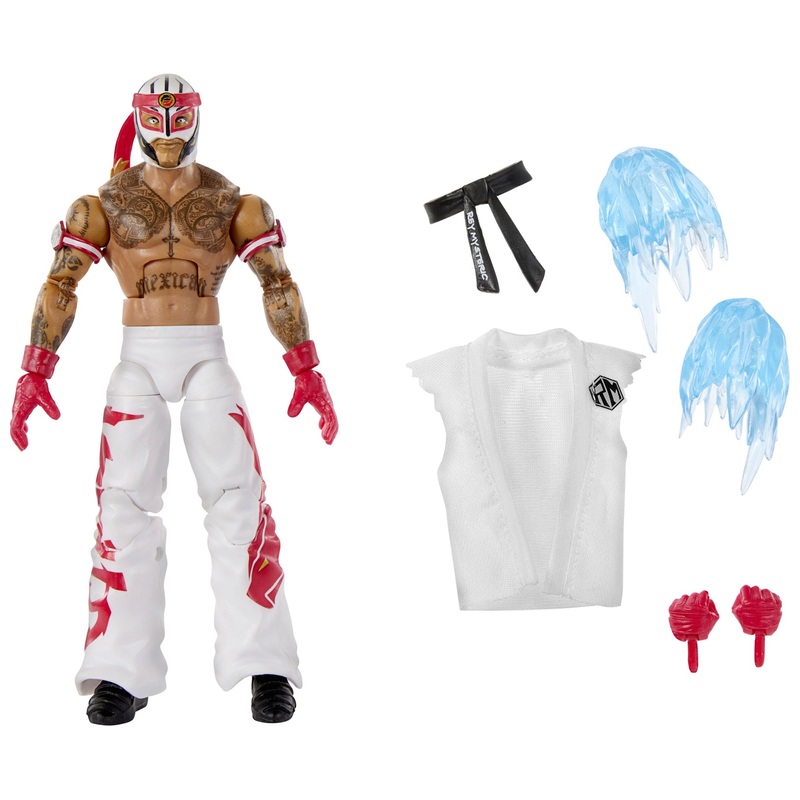 WWE Elite Collection X Street Fighter Action Figures Rey Mysterio as ...