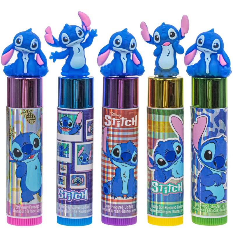 Disney Stitch Lip Balm Set with Character Toppers | Smyths Toys UK
