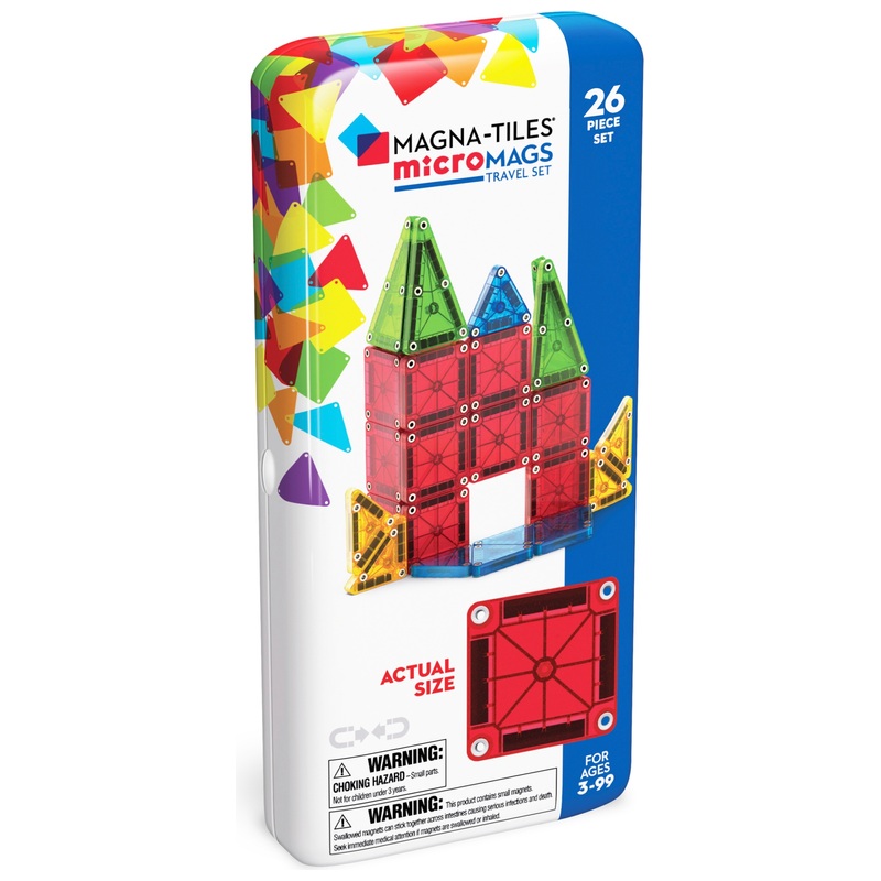 MAGNA-TILES microMAGS 26-Piece Magnetic Toy Travel Set | Smyths Toys UK