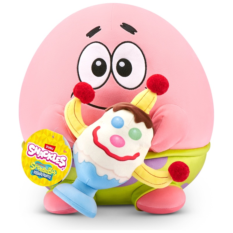 Snackles by ZURU SpongeBob SquarePants Patrick Plush 35cm | Smyths Toys ...