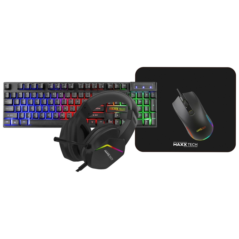 Maxx Tech 4-in-1 Combo Kit Gaming PC Bundle with Men of War Game of the ...