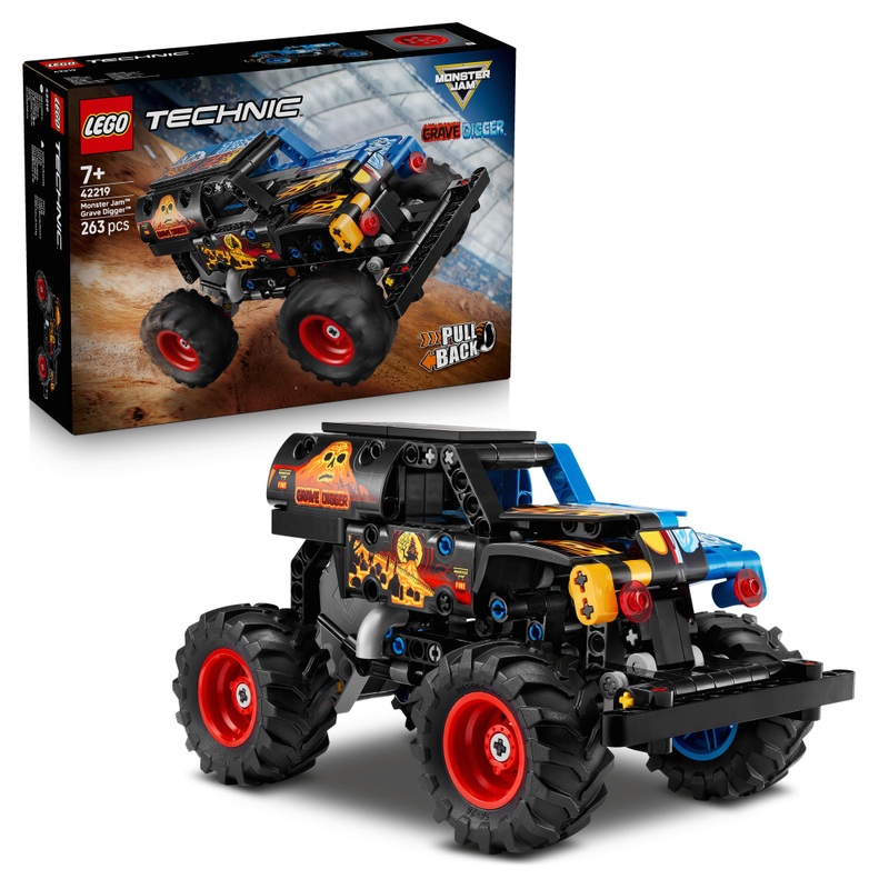 LEGO Technic 42219 Monster Jam Grave Digger Fire and Ice Truck Set ...
