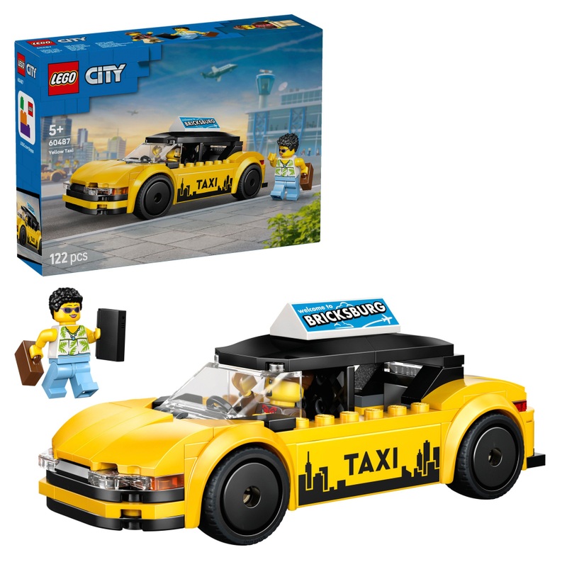 LEGO City 60487 Yellow Taxi Set | Smyths Toys UK