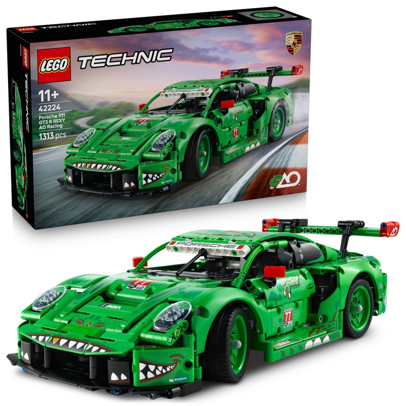 LEGO Technic 42224 Porsche 911 GT3 R REXY AO Racing Car Set | Smyths ...