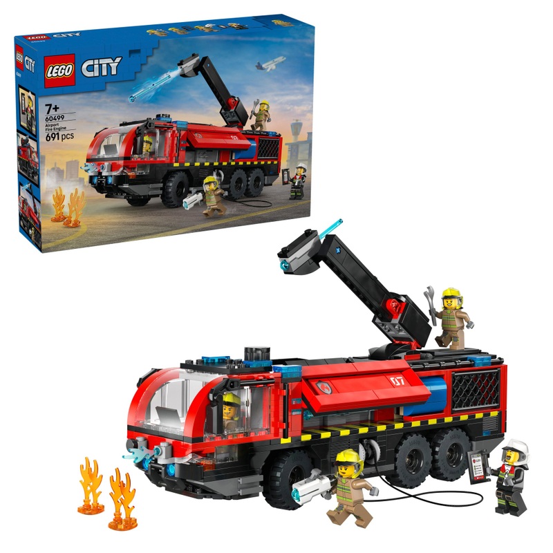 LEGO City 60499 Airport Fire Engine Set | Smyths Toys UK