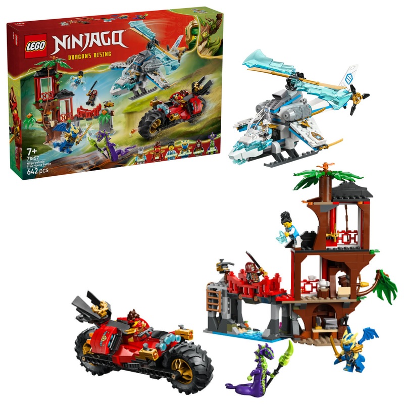 LEGO NINJAGO 71857 Showdown am Baumhaus mit dem Ninja-Bike | Smyths Toys Österreich