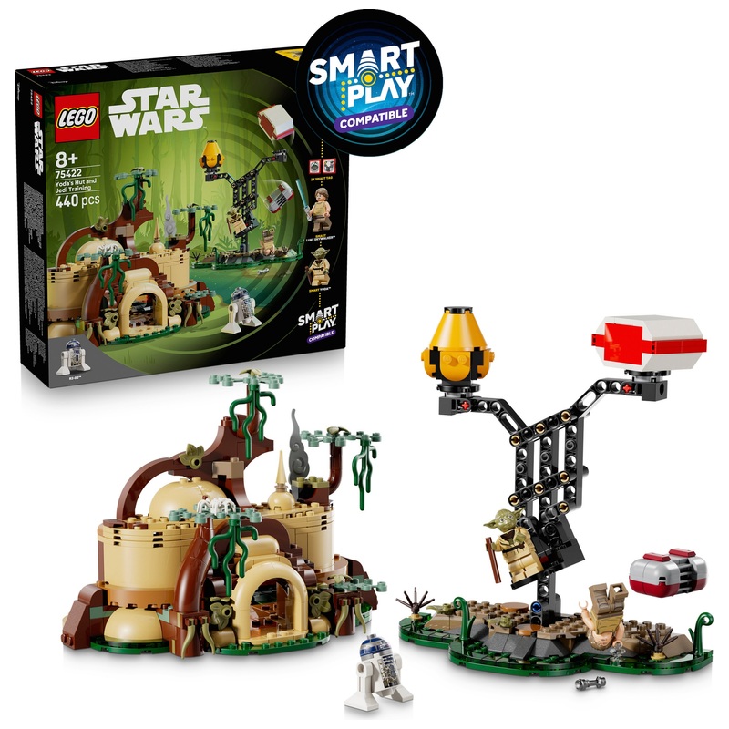 LEGO Star Wars 75422 SMART Play: Yoda's Hut and Jedi Training Set ...
