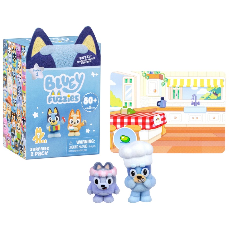 Bluey Fuzzies: Blind Bag 2 Figure Pack Assortment | Smyths Toys UK