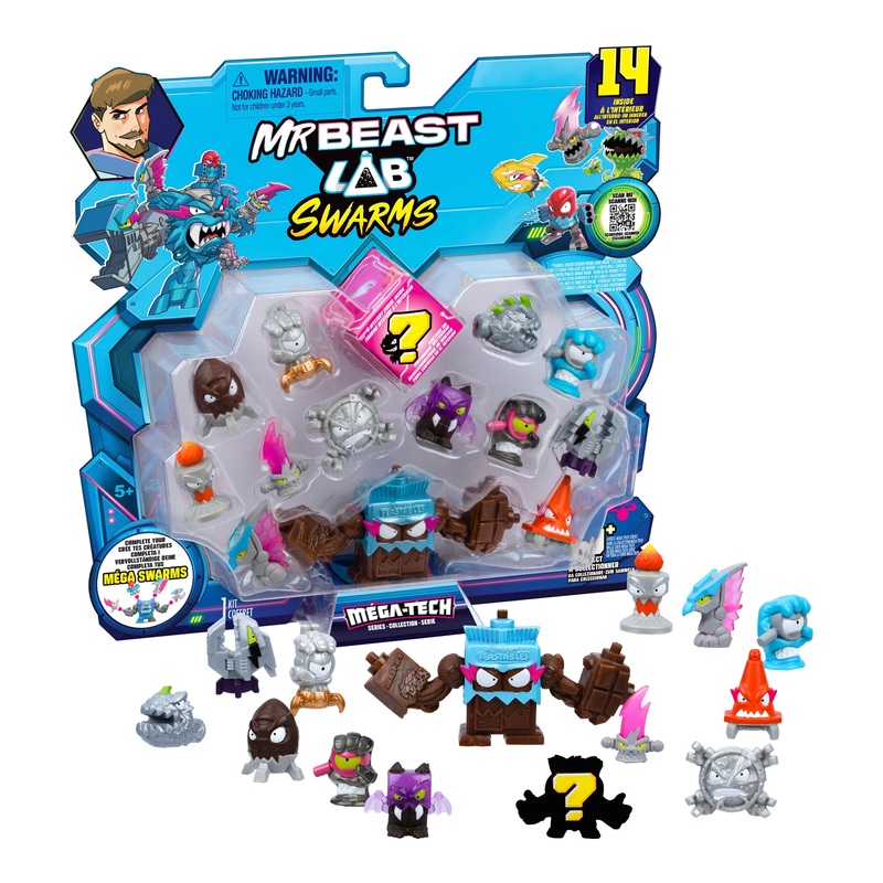 MrBeast Lab - Coffret 14 Mini-Figurines Swarms Série Mega-Tech - Modèle ...