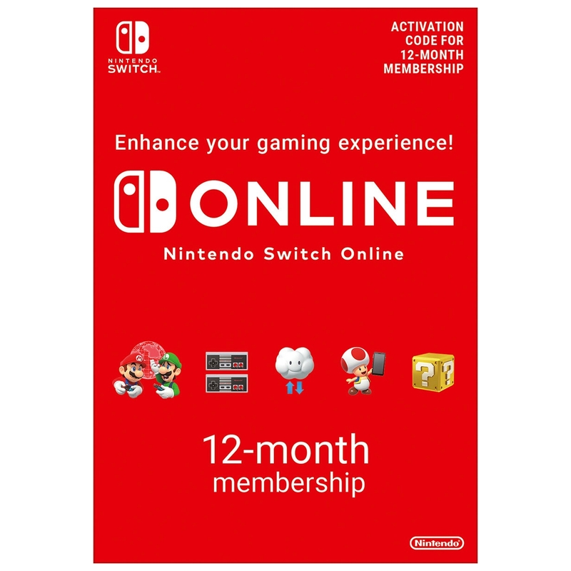 Nintendo Switch Online 12 Month Individual Membership Digital Download ...