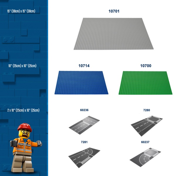 LEGO 10700 LEGO Classic Green Baseplate 25L x 25Wcm Board Sheet ...