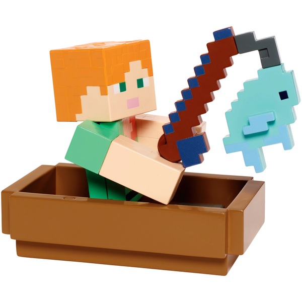 Minecraft Alex with Boat 15cm Figure - Minecraft UK