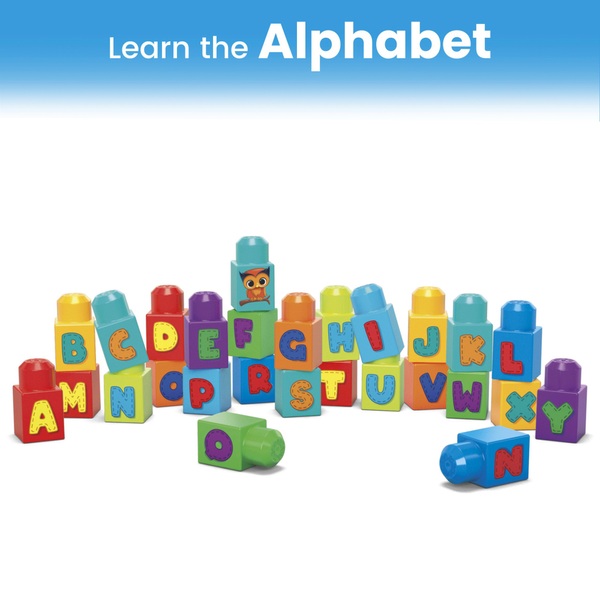 MEGA Bloks Building Blocks ABC Learning Train 60 Piece Set | Smyths Toys UK