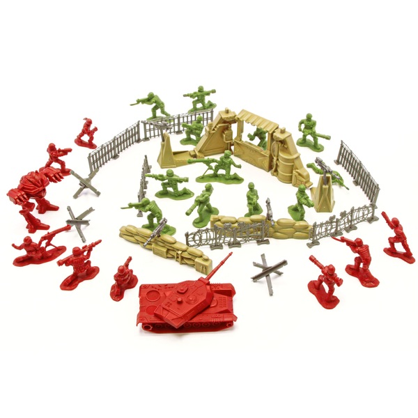 The Corps! Army Men Toy Soldiers Battalion Tub 104 Pieces | Smyths Toys UK