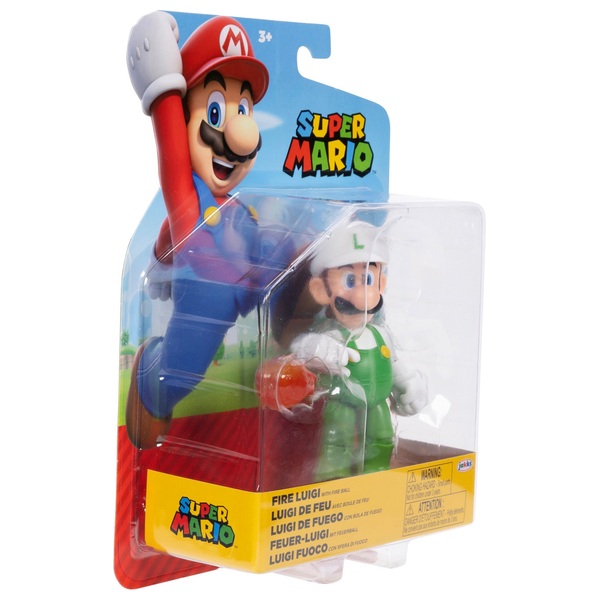 Nintendo Super Mario Action Figure Fire Luigi with Fireball 10cm ...
