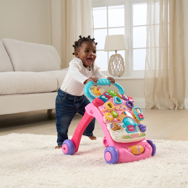 VTech Baby First Steps Baby Walker Pink | Smyths Toys Ireland