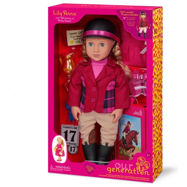 Our Generation Doll Deluxe Equestrian Lily Anna with Accessories ...