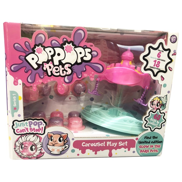Pop Pops Pets Poptropolis Carousel Play Set Series 1 - Slime UK