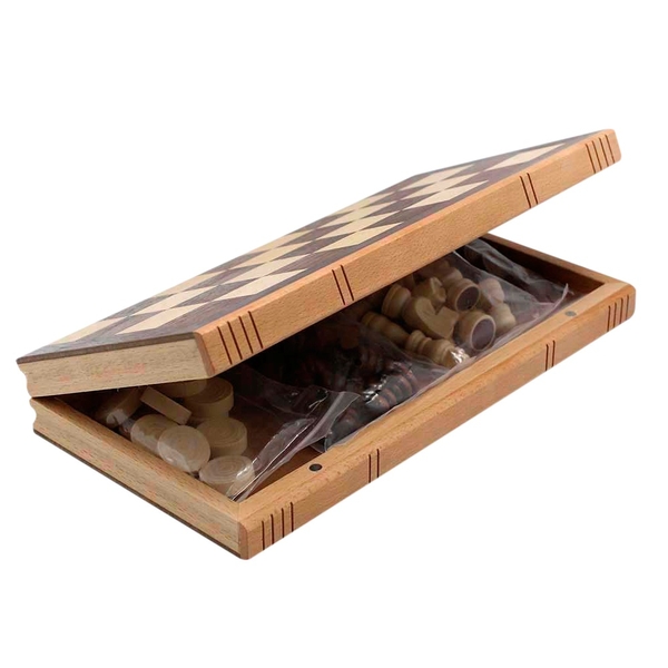 Wooden Chess and Draughts Set | Smyths Toys UK