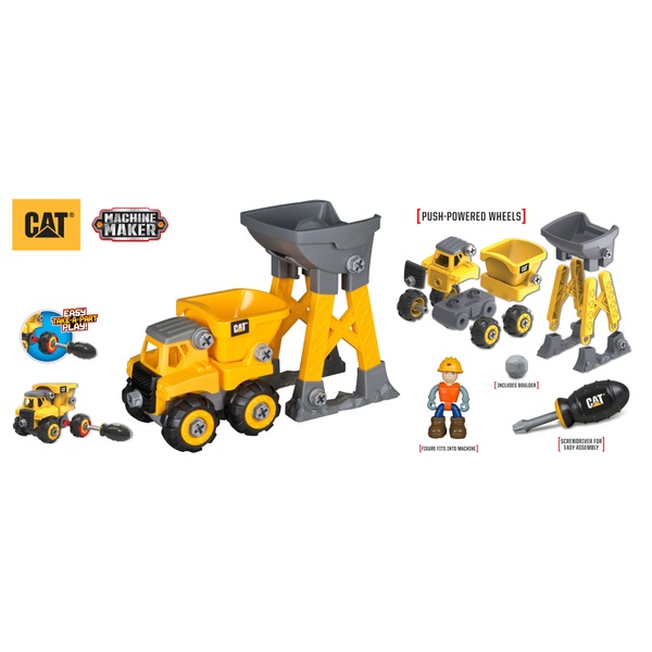 CAT' Machine Maker Junior Operator Work Site set | Construction ...
