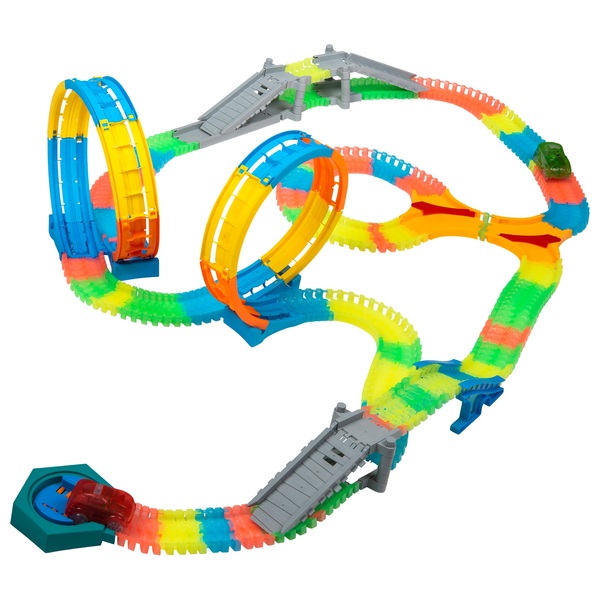 Glow Tracks Glow-in-the-Dark Race Track Double Loop Set | Smyths Toys UK