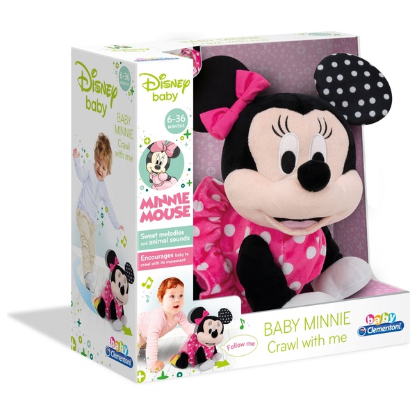 Clementoni Disney Baby Minnie Crawl With Me Plush Toy | Smyths Toys UK