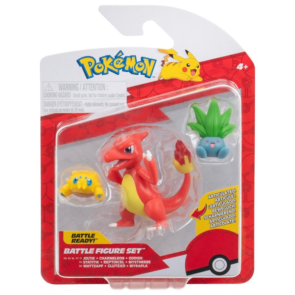 Pokemon Battle Figures 3 Pack Joltik Oddish and Charmeleon Smyths Toys UK