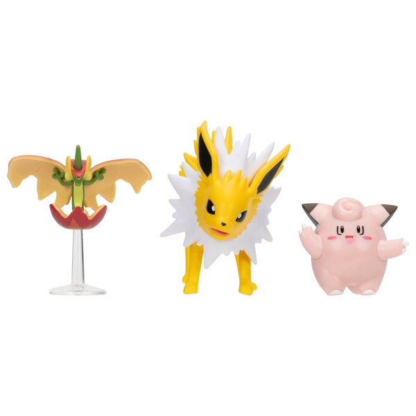 Pokémon Battle Figure 3 Pack - Clefairy, Flapple and Jolteon | Smyths ...
