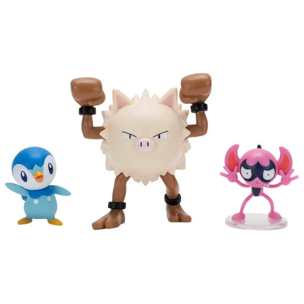 Pokémon Battle Figures 3 Pack Impidimp, Piplup and Primeape | Smyths ...