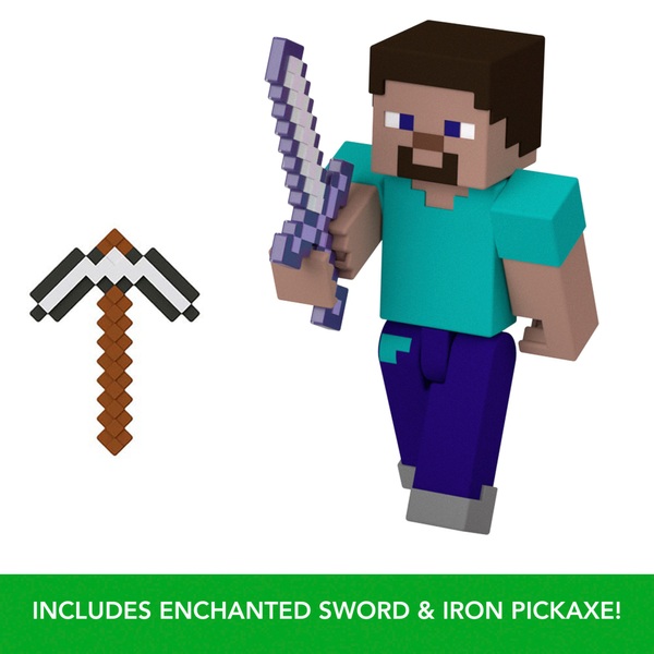 Minecraft Core 8cm Action Figure - Steve | Smyths Toys UK