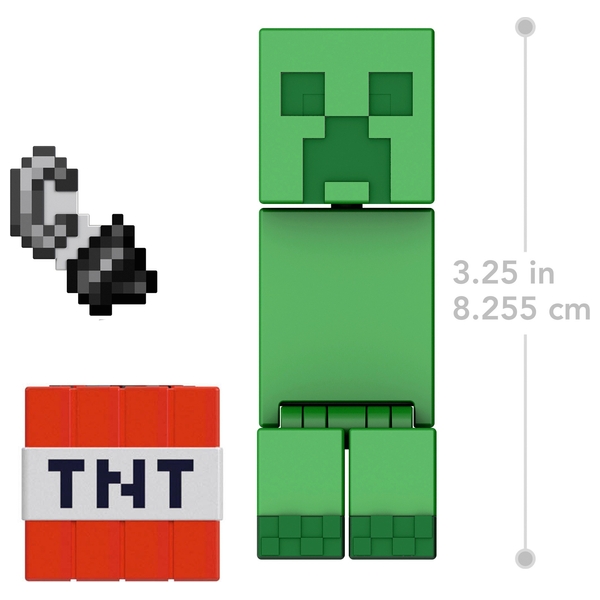 Minecraft Core Figures: 8cm Creeper Action Figure with TNT Block ...