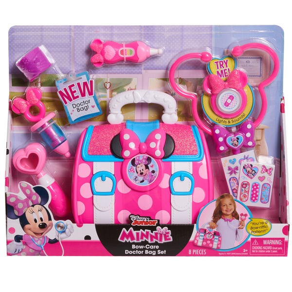 Disney Junior Minnie Mouse Toy Set Bow-Care Doctor Bag | Smyths Toys UK