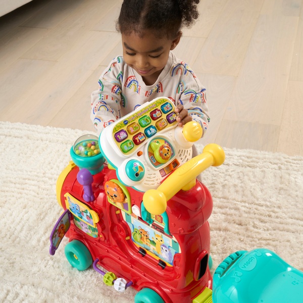 VTech Baby 4-in-1 Alphabet Train Ride On Red | Smyths Toys UK