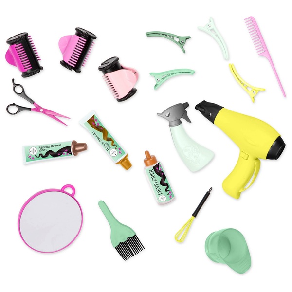 Our Generation Salon Cart And Hair Styling Accessories Playset Smyths