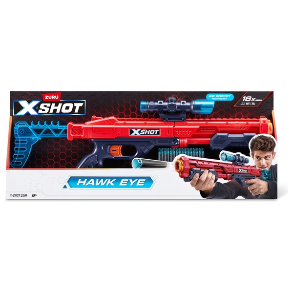 XSHOT by ZURU Excel Hawk Eye Blaster with 16 Darts | Smyths Toys UK