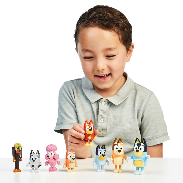 Bluey Character Figures Family & Friends 8 Pack | Smyths Toys UK