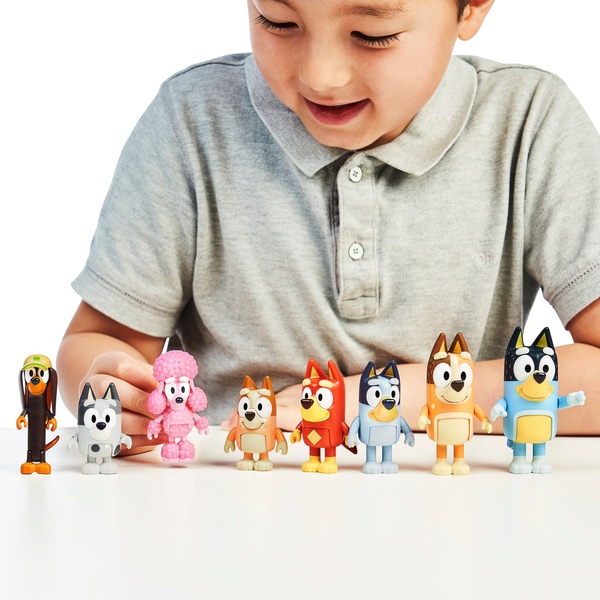 Bluey Character Figures Family & Friends 8 Pack | Smyths Toys UK
