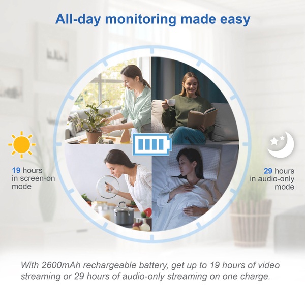 VTech VM3258 Night Light Video Baby Monitor with 2.8 Inch Screen ...