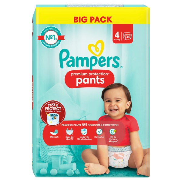Pampers Premium Protection Pants Gr 4 9 15 Kg Big Pack 40 Stück