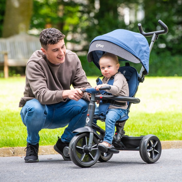 QPlay Rito Star Folding Trike Blue | Smyths Toys UK