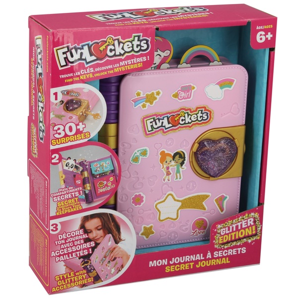 FunLockets Secret Journal Set Pink Glitter | Smyths Toys Ireland