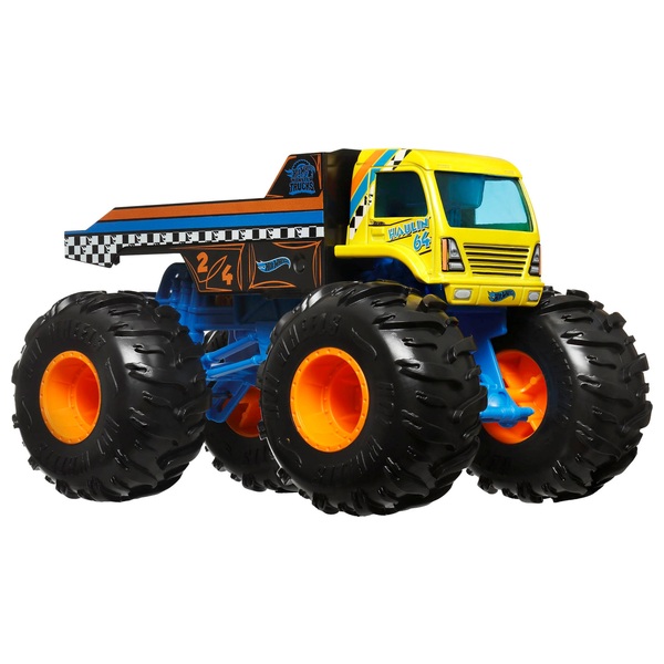 Hot Wheels Monster Trucks Diecast Cars Oversized Haulin 64 1:24 Scale ...