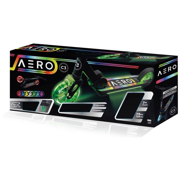 Aero C3 Scooter with Dynamic RGB Lights | Smyths Toys UK