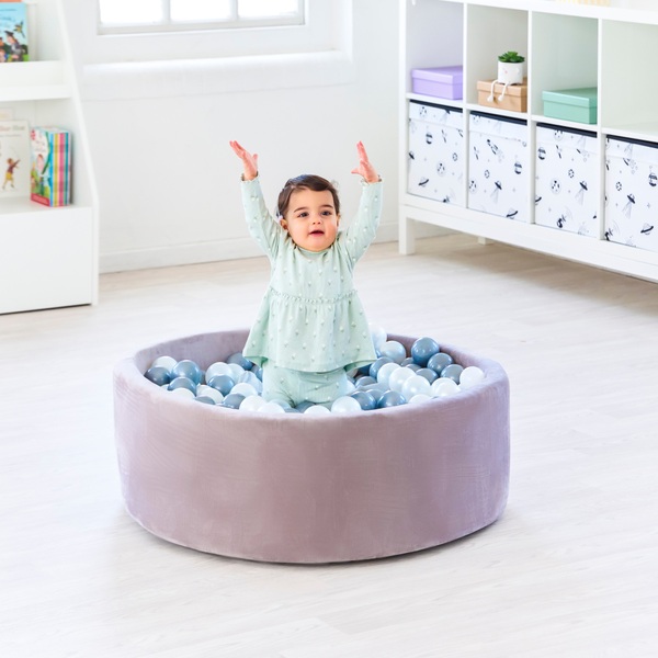 Play Factory Foam Ball Pit with 120 Balls Grey | Smyths Toys UK