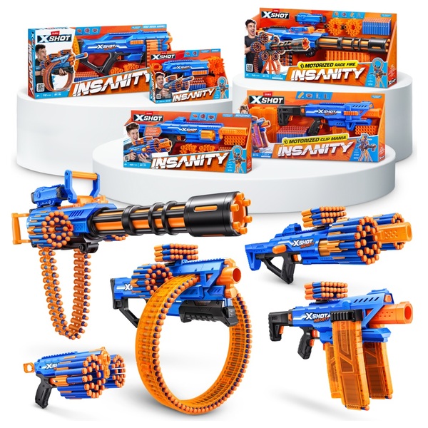 XSHOT by ZURU Insanity Blaster Berzerko with 48 Darts | Smyths Toys UK