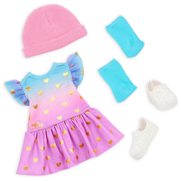 Our Generation Clothes Heart-Print Dress Lovely Hearts Doll Outfit ...