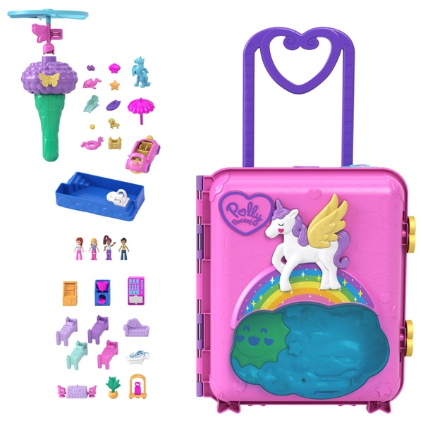 Polly Pocket Pollyville Resort Playset Rolling Suitcase | Smyths Toys UK