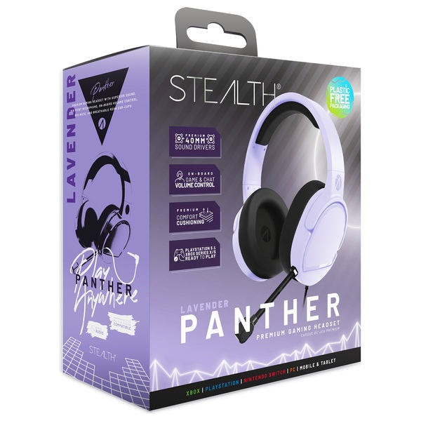 Stealth Panther Multi-Format Gaming Headset - Lavender | Smyths Toys UK