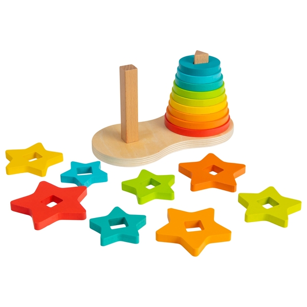 Squirrel Play Wooden Rainbow Stacking Tower | Smyths Toys UK