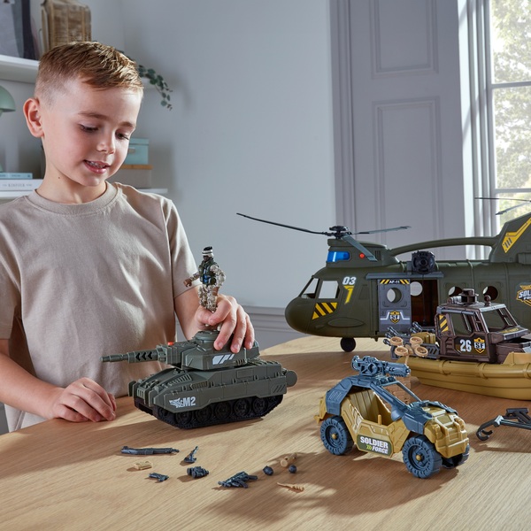 Soldier Force Playset Military Vehicles with Lights and Sounds | Smyths ...